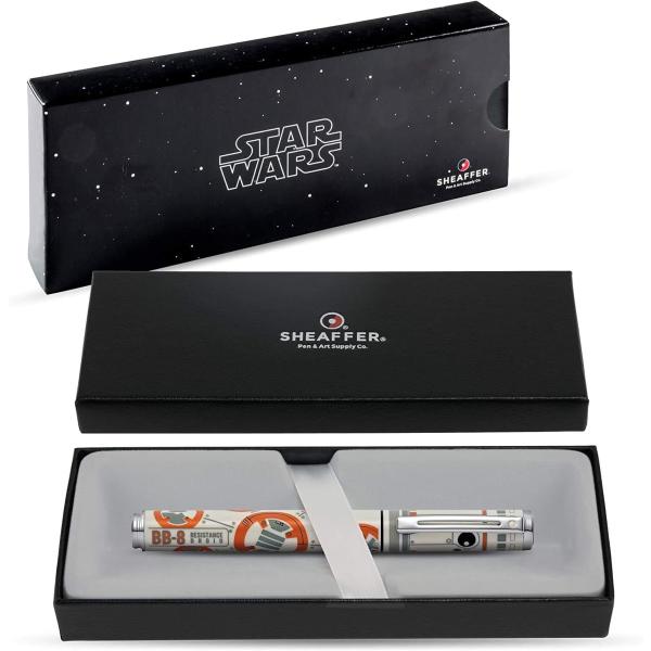 商品名Sheaffer スターウォーズ BB-8 BB-8 テーマのデザインと本物のキャラクターのディテール 光沢仕上げ ミディアム ステンレススチール ペン先 万年筆 ギフトボックス付きSheaffer Star Wars BB-8 wi...