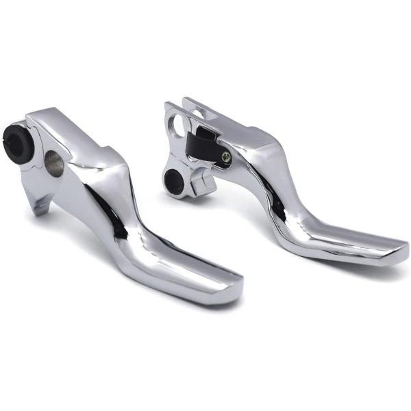 商品名XKMT- Motorcycle Parts Chromed Short Handle Brake Lever Compatible with Harley 96-03 XL/96-07 Dyna Touring/96-07 Soft...