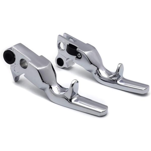 商品名XKMT- Chrome Short Hand Levers Hand Brake Clutch Lever Compatible with 96-03 Harley XL 96-12 Softail 96-07 Touring Mo...