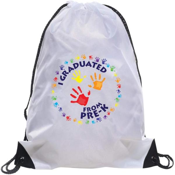 商品名Happy Graduates 手刷り 卒業 小学生 小学生 教育 US サイズ: One SizeHappy Graduates, I Graduated from Pre-K Handprints Backpack, Gradua...