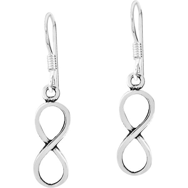 商品名永遠のスタイリッシュなインフィニティシンボル .925スターリングシルバー ダングルイヤリングAeraVida Eternity Stylish Infinity Symbol Valentine Love Sterling Silv...