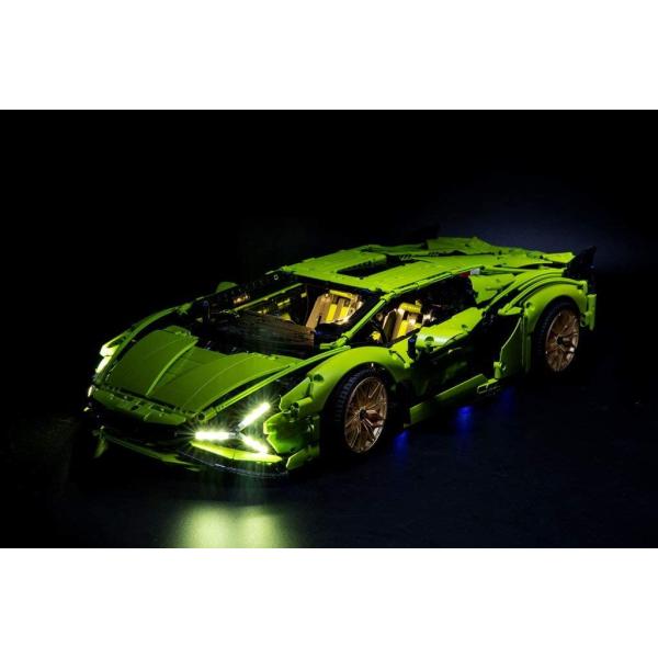 商品名Brick Loot Deluxe LED Lighting Light Kit for Your Lego Technic Lamborghini Sian FKP 37 Set 42115 (Note: The Model is ...