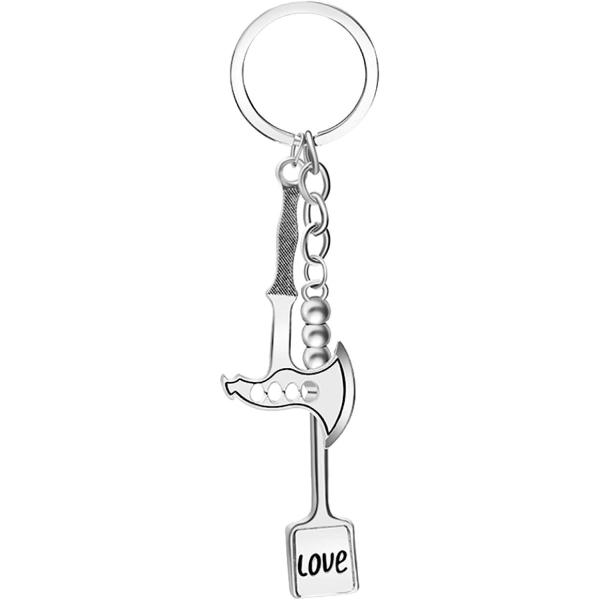 商品名Creative Metal Shovel Axe Mini Tool Pendant Keychain Key Ring Backpack Ornament,Car Keychain Accessories for Women Me...