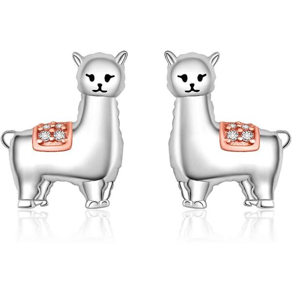 商品名Llama イヤリング アニマル S925 スターリングシルバー スタッドピアス レディース ガールズ キッズ You Are LlamazingLlama Earrings Animal S925 Sterling Silver S...