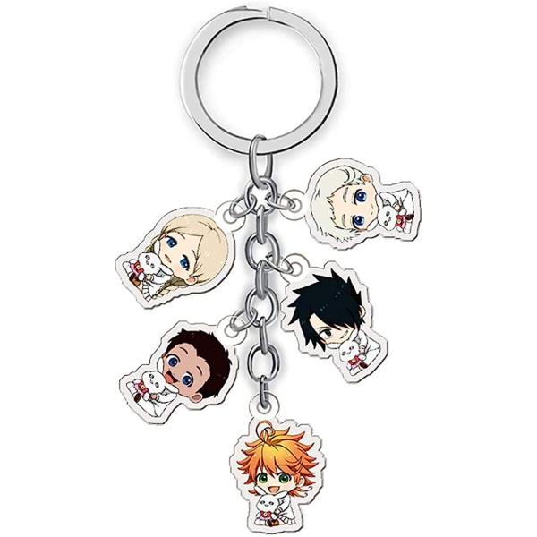 商品名Promised Neverland キーチェーン アニメ フィギュア キーリング ペンダント レイ・エマ・ノーマン コスプレ アクセサリー ティーンズ US サイズ: 7.8*7.8 Inch カラー: ブラックThe Promis...