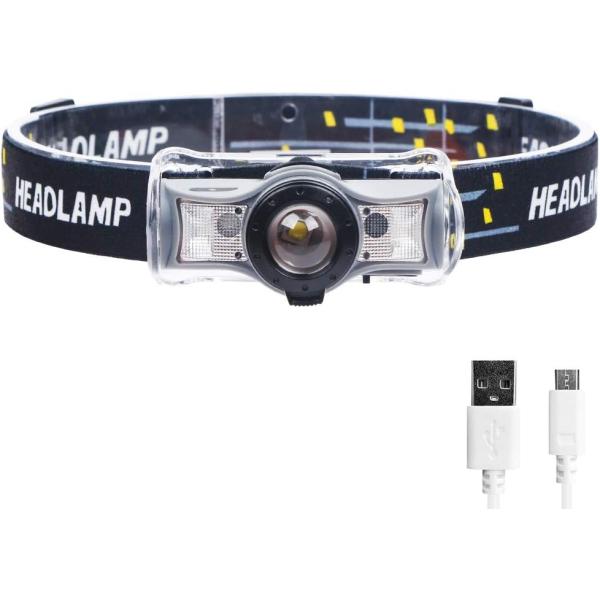 商品名FISHNU Mini Runing &amp; Riding Headlamp - USB Rechargeable - Telescopic Zoomable Dimming (Grey)ブランド：FISHNU商品サイズ：高さ：6...