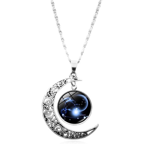 商品名ink2055 12 Constellation Half Moon Zodiac Sign Astrology Horoscope Pendant Necklace,Girls Jewelry Necklace for Women ...