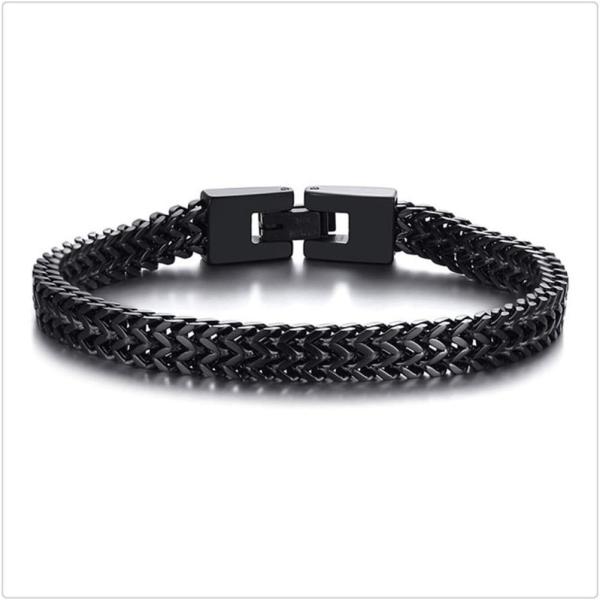 商品名ZZYLHS Men Double Chain Bracelet Arm Decoration Men's Fashion Stainless Steel Chain Bracelet Accessories (Color : 22c...