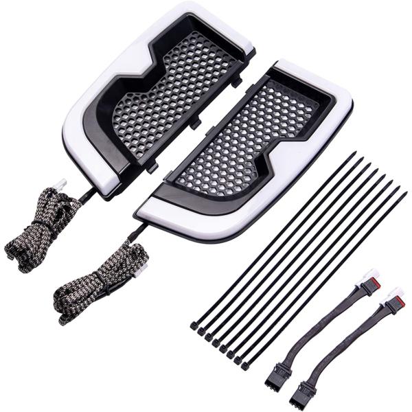 商品名US Stock Advanblack LEDライト ランニング ウィンカー 下部フェアリンググリル スイッチバックフレア 2014-2020 ハーレーツーリング ロードグライド ストリートグライド エレクトラグライド 1ペアAdva...