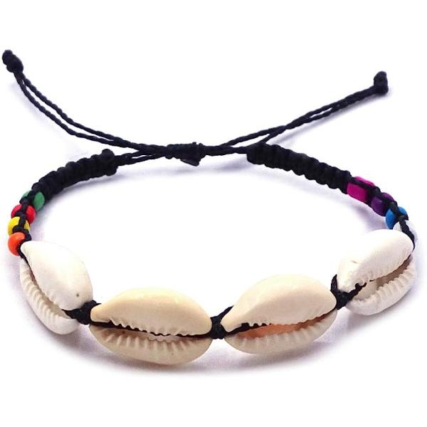 商品名Mia Jewel Shop Natural Seashell Seed Beaded Macram  Braided String Adjustable Pull Tie Bracelet - Womens Fashion Hand...