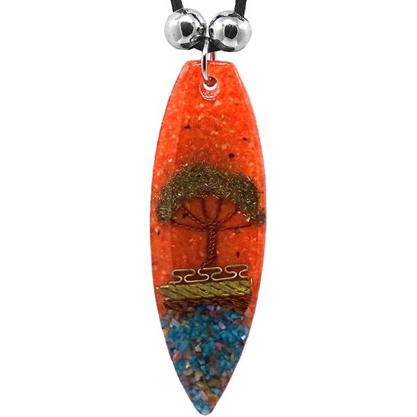 商品名Mia Jewel Shop Tree of Life Tribal Metal Pattern Ellipse Crushed Chip Stone Inlay Pendant Adjustable Necklace - Women...