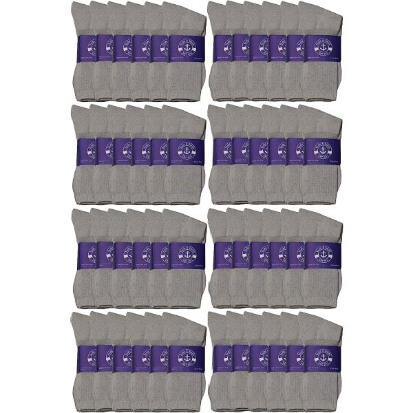 商品名48 Pair Pack of Mens &amp; Womens Lightweight Cotton Crew Socks Bulk, Homeless Donation Cheap, Wholesale Sock (48 Pai...