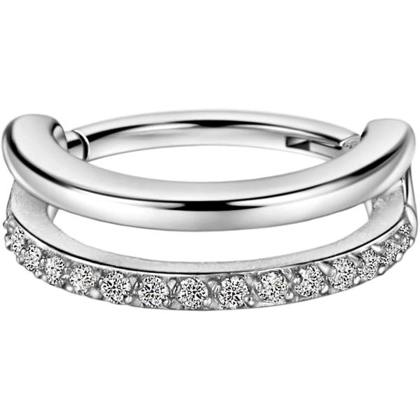 商品名16g 10mm 巻き貝ピアスジュエリー キュービックジルコニア キュービックジルコニア コンチリング 16ゲージイヤリング レディースFANSING 16g 10mm Conch Piercing Jewelry Cubic Zir...