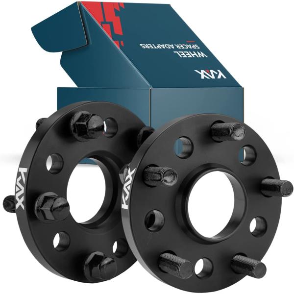 商品名KAX 5x100mm or 5x112mm Golf Wheel Spacers, 15mm Thickness with M14x1.5 Studs 57.1mm Hubcentric Adapter for A3 A4 A6 A...