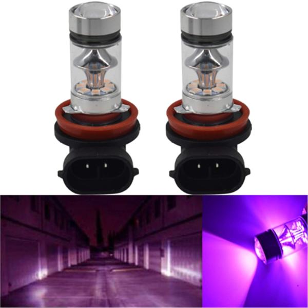 商品名munirater 2-Pack H8 14000K Purple 100W LED Headlight Bulbs with Projection Lens Fit for Headlight, Foglight, Daytime ...