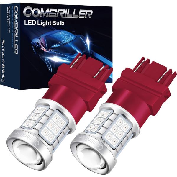 商品名Combriller 3157 LED Bulb Red, 3056 3156 3057 4157 led bulb with Projector Replacement for led reverse lights turn sig...