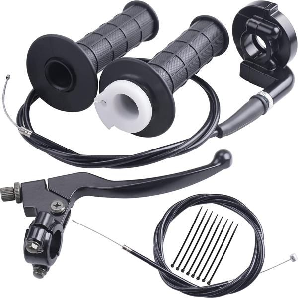 商品名Throttle Handle+Right Brake Lever, Handle, Brake Cable, Throttle Cable Compatible with Mb165 Mb200 196cc 200cc 5.5hp ...
