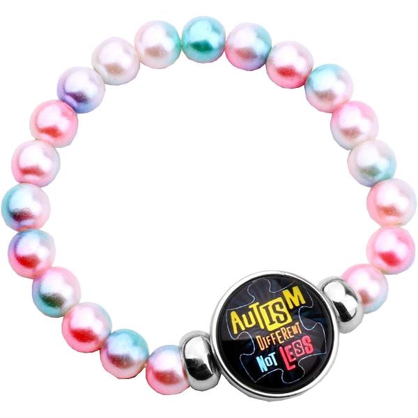 商品名Autism Jewelry Different But Not Less Autism Awareness Puzzle Bracelet Necklace Autism Ribbon Awareness Jewelry (Auti...