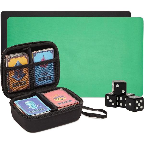 商品名TCG Card Carrying Case, 2 Dividers, 4 Slots, 2 Game Mats, 4 Dice (Black)ブランド：Okuna Outpost商品サイズ：高さ：8 cm横幅：22.1 cm奥行：4...