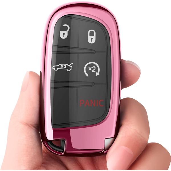 商品名Tukellen for Jeep Dodge Key Fob Cover Premium Soft Full Protection Key Case Shell Compatible with Jeep Grand Cherokee...