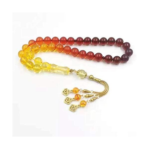 商品名Tasbih Muslim Ramadan Eid Gift Misbaha Resin 33 Rosary Bead Bracelet Islamic Accessories 2021 Fashion Product Gold Ta...