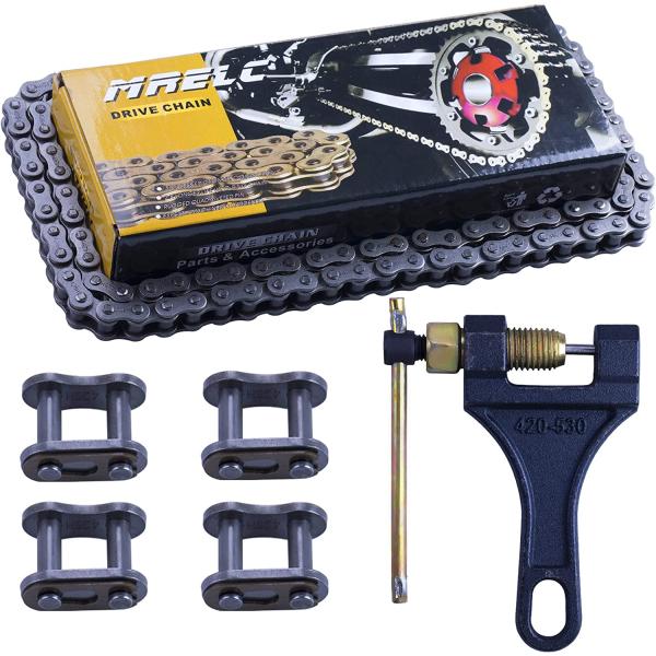 商品名MRELC 428H Motorcycle Chain+ Chain Breaker,122-links Heavy Duty Drive Chainブランド：MRELC商品サイズ：122高さ：4.7 cm横幅：10.6 cm奥行：2...