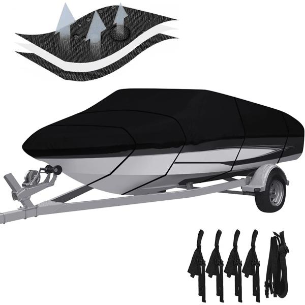 商品名Konelia ボートカバー 11-22フィート マリングレード 防水 高耐久 UV耐性 V-Hull Tri-Hull Fishing Boat Runabout バスボートに適合Konelia Boat Covers 11-22F...
