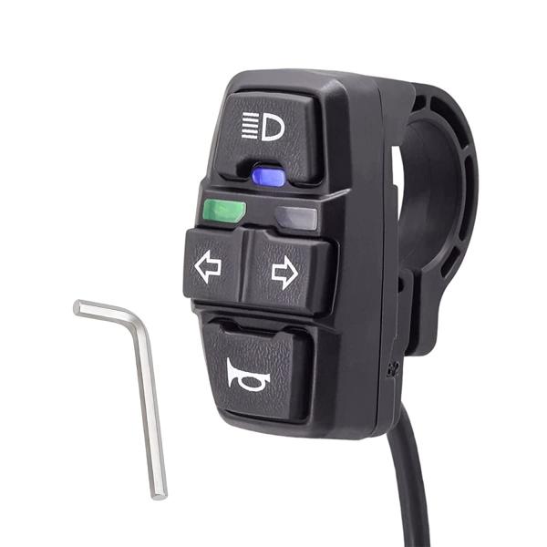 商品名Motorcycle Head Light Turn Switch, Motorcycle Headlights Horn Turn ON/Off Control Switches, 3-in-1 Light Horn Turn Sw...