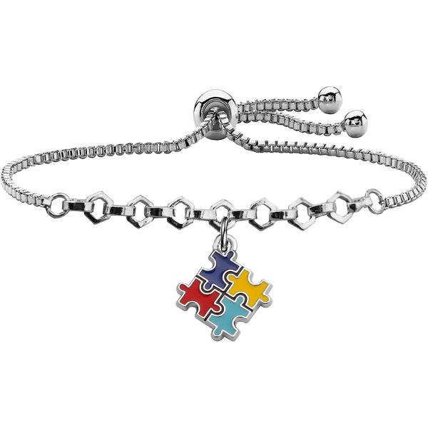 商品名Autism Awareness Bracelet Gifts for Autistic Colorful Puzzle Piece Jewelry Gifts(autism bracelet s02)ブランド：FUSTMW商品サイズ...