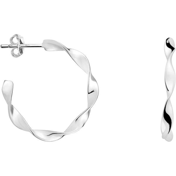 商品名SOFIA MILANI - レディース ピアス 925シルバー - スタッド クレオール - 21060SOFIA MILANI - Women's Earrings 925 Silver - Stud Spiral Creoles...