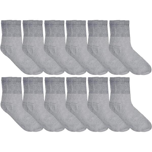 商品名Womens Quarter Ankle Socks, Cotton, Cheap Value Ankle Sock, Donation Homeless, Lightweight Bulk (12 Pairs Womens Gray...