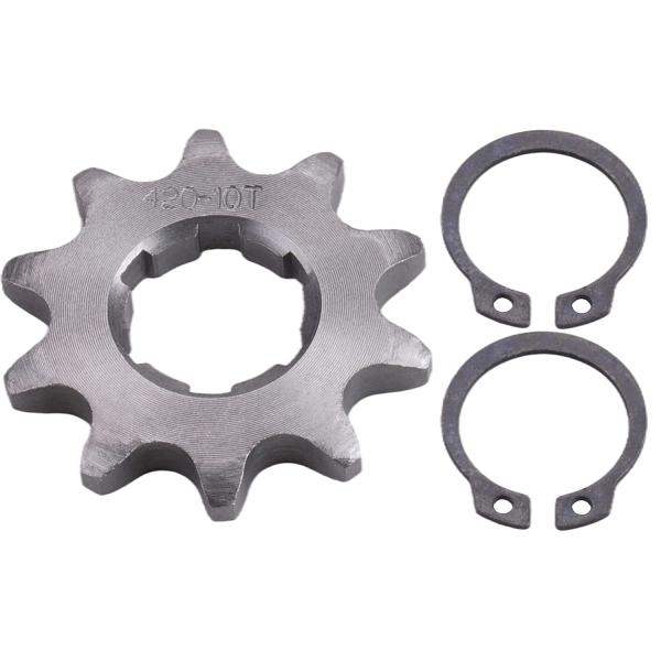 商品名MRELC Motorcycle 420-10T Front Sprocket 20mm Compatible with 50cc 70cc 90cc 110cc 125cc Dirt Pit Bike Mini Bike ATV 4...