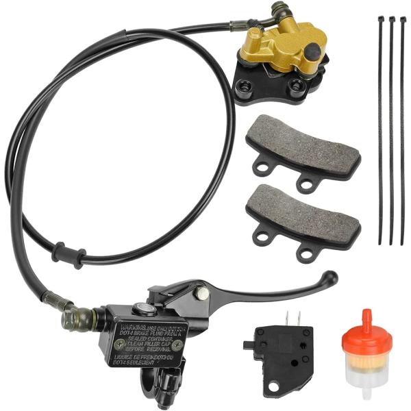 商品名FVRITO Front Disc Hydraulic Brake Master Cylinder Caliper Assembly and Pads for 50cc 70cc 90cc 110cc 125cc SSR apollo...