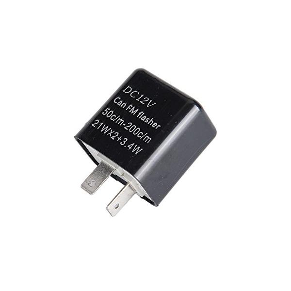 商品名12V Speed Adjustable 2 Pin Direct Replacement Compatible LED Electronic Flasher Relay fix CAR and Motorcycle Turn Sig...