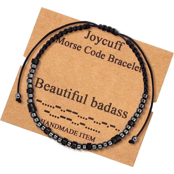 商品名JoycuFF Morse Code Bracelets Bracelets for Best Friend BFF Friendship Coworker Sister Girlfriend Funny Birthday Gifts...