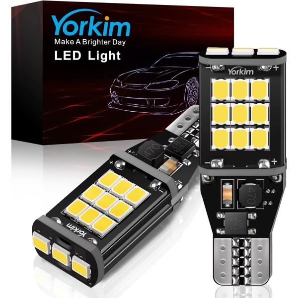 商品名Yorkim 921 LED Bulb White CANBUS Error Free T15 LED Bulb Reverse Lights for Truck 921 LED Reverse Light Bulb Car LED ...