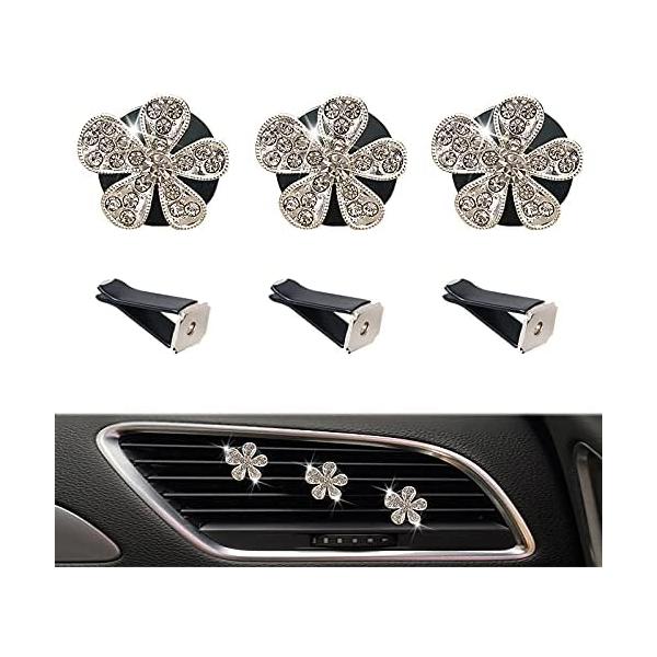 商品名Tznyly Ambientadores de coche para mujer, accesorios de coche brillantes, decoraci n de salida de aire de coche, acce...