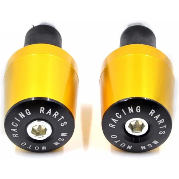 商品名WJSM 2pcs CNC Motorcycle Road Bike Handlebar Cap Hand Grips Bar End Plug 7/8'' 22mm Motor Handlebar Counterweight Gri...