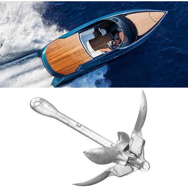 商品名01 Folding Anchor, Foldable Durable Boat Grapnel for Marine Yacht Boat Accessory for Small Boats Rafts Canoes and Kay...