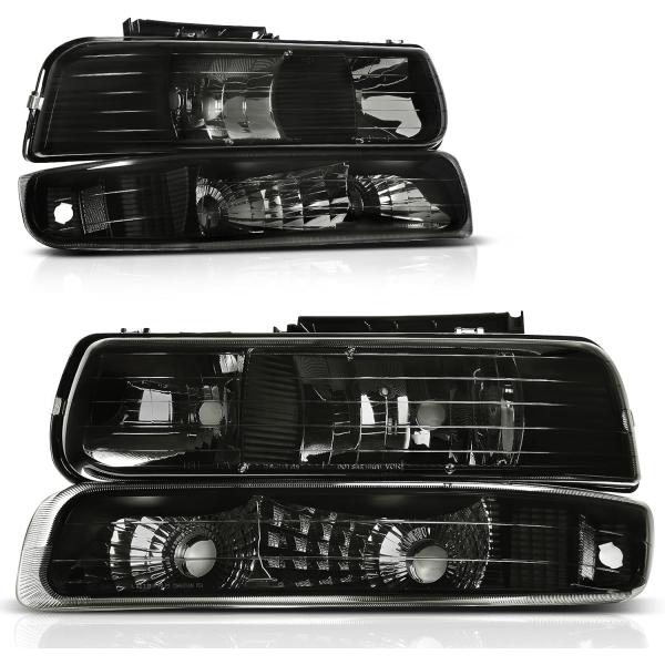 商品名AUTOSAVER88 ヘッドライトアセンブリ 1999-2002 Chevy Silverado / 2000-2006 Tahoe Suburban ヘッドライト バンパーライト付きAUTOSAVER88 Headlights A...