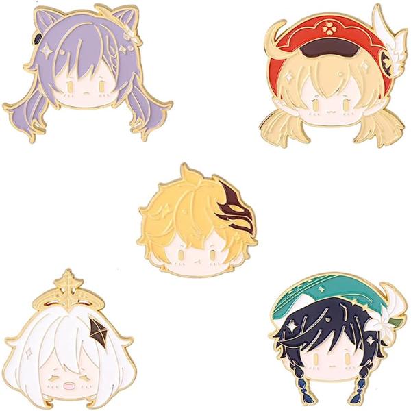 商品名Haocoyee Genshin Impact Brooch Anime Klee Venti Paimon Cosplay Pin Brooch Badge Pendant Metal Accessory (One Size, Co...