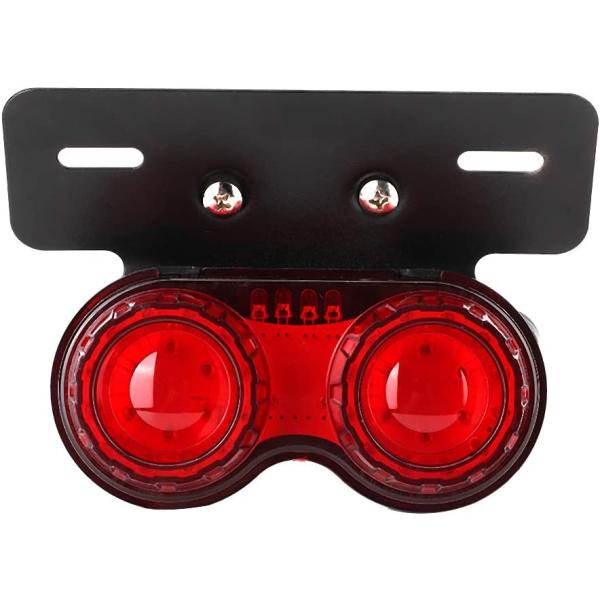 商品名12V Round Motorcycle LED Brake Tail Light Rear Lamp Universal Modified Accessory(Red Lens) S5p681Motorcycle Taillight...