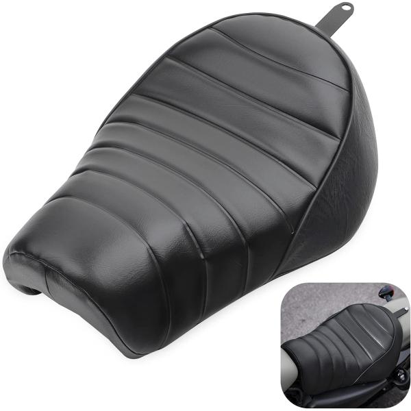 商品名Driver Seat, GUAIMI Rider Solo Seat Front Single Seat Tuck And Roll Compatible with Harley Sportster Iron 883 XL883N ...