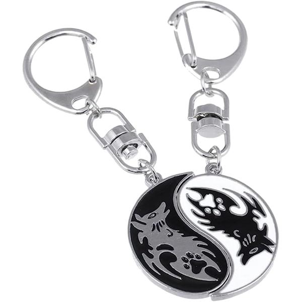 商品名Holibanna Generic Couples Gifts 2Pcs Yang Keychain Inseparable Black and White Key Rings Charm Pendant Chinese Cultur...