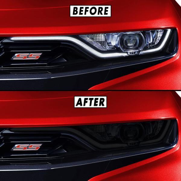 商品名SlickMod PreCut Vinyl Smoke Tint for 2019-2022 Chevy Camaro Headlight (RS &amp; SS Models, 20percent Dark Smoke)ブランド：...