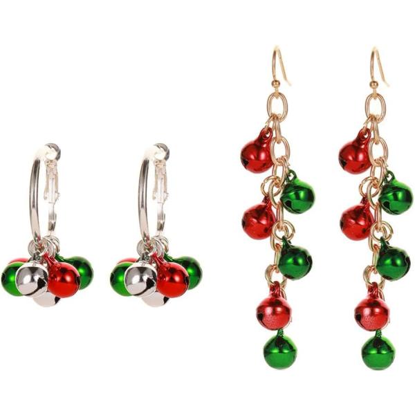 商品名ABOOFAN 4pcs Alloy Pearl Delicate Christmas Pendants Earrings Ear Studs Fashion Charming Ear Accessories (Bell Tassel...