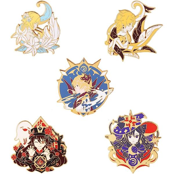 商品名Haocoyee Genshin Impact Brooch Anime Klee Venti Paimon Cosplay Pin Brooch Badge Pendant Metal Accessory (One size, Co...