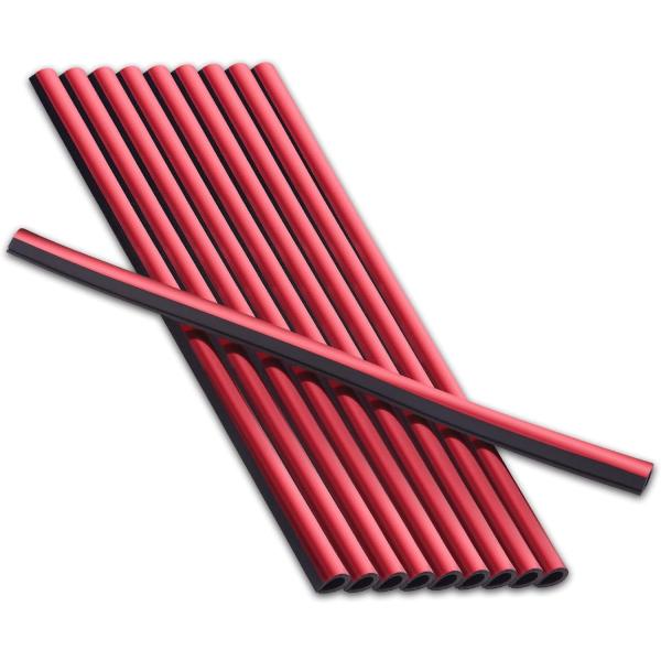 商品名x xotic tech 10ピースカーインテリアエアコンACベントアウトレットデコレーションストリップカバー、PVCモールディングトリム 赤いXotic Tech 10pcs Car Interior Air Conditioner...