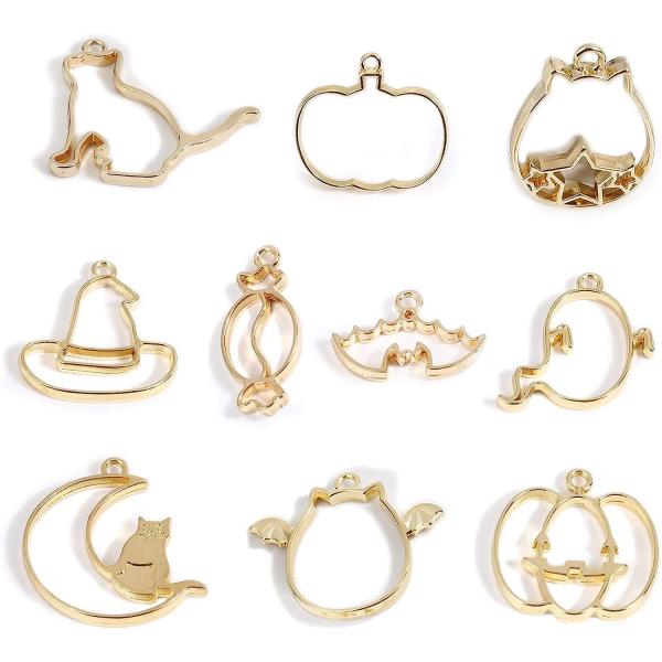 商品名10個 ハロウィーン オープンベゼル ペンダント ハロウィン パンプキン チャーム ジュエリー メイキング チャーム DIY ハロウィン ジュエリー ネックレス ブレスレット アクセサリー, 金属, 宝石なし。,mjjmbc 10pc...