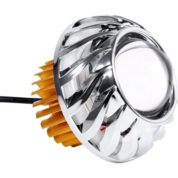 商品名Aramox Angel Devil Eye Spot Light, Motorcycle Headlight LED Projector Lens Single Halo Angel Demon Eye Spotlight(pink...